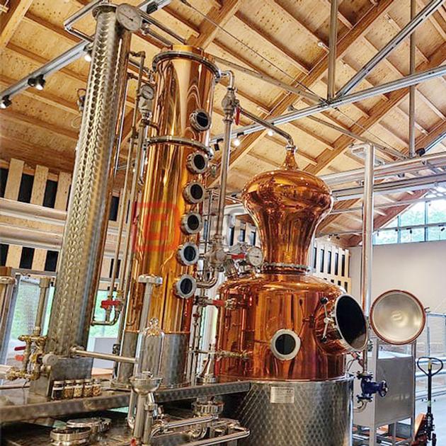 1000L copper helmet distillation equipment distillation tower vodka ...